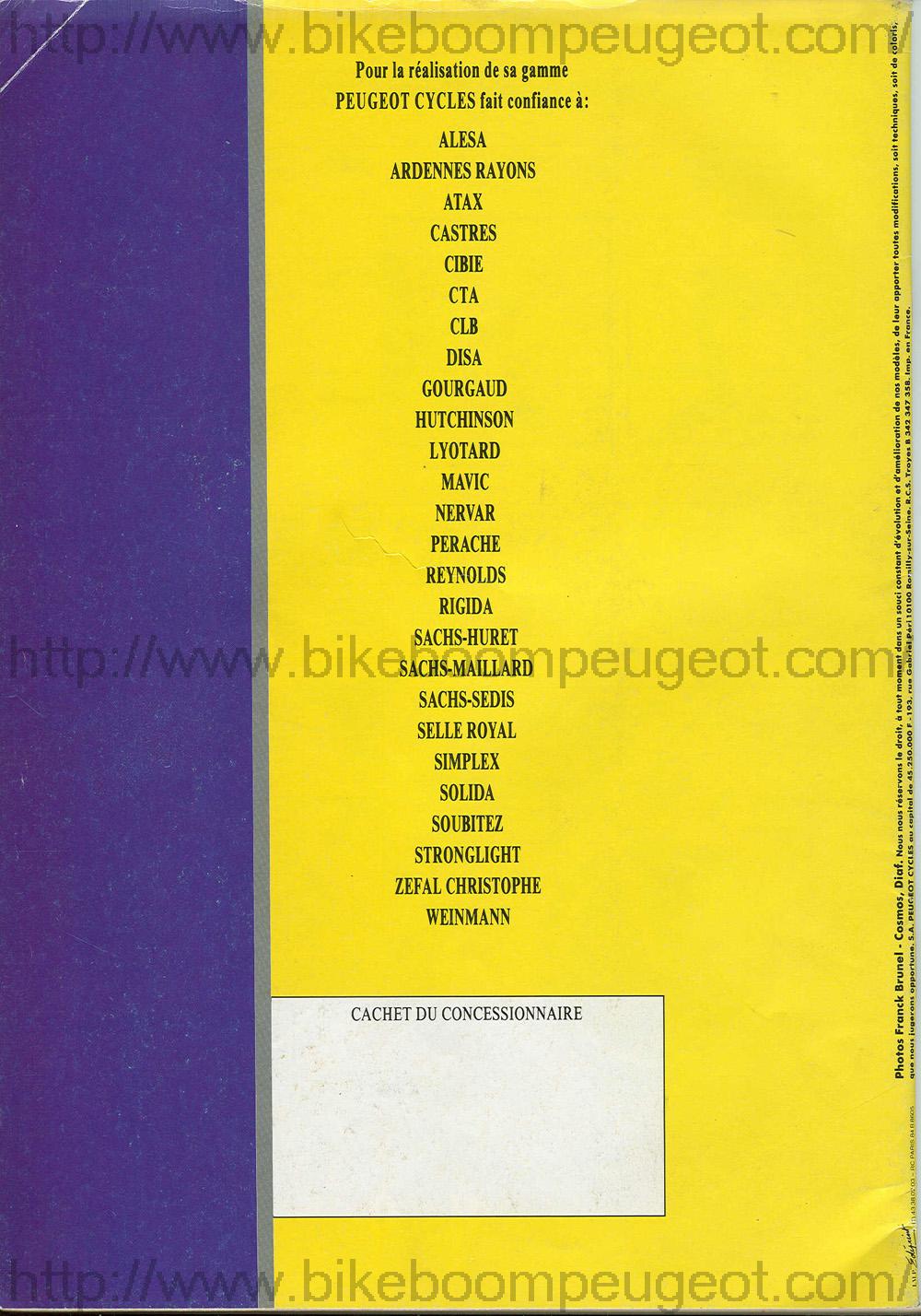 Peugeot 1989 France Brochure